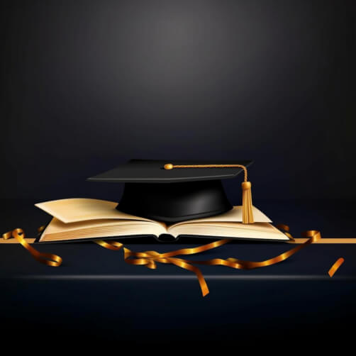 Download Graduation Cap and Ribbons Backgrounds Online - Creative Fabrica