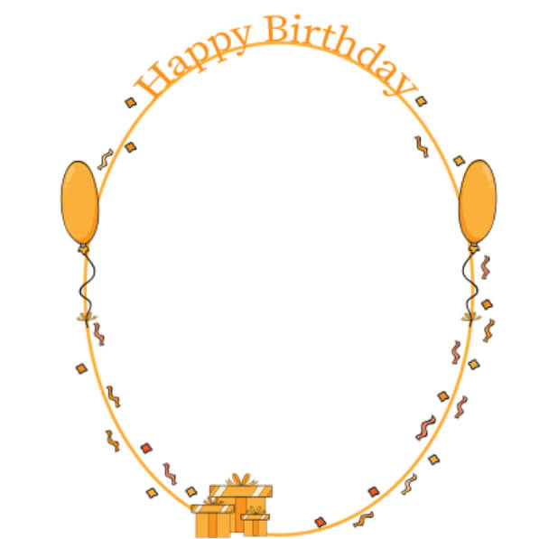 Download Happy Birthday Frame with Balloons and Presents Frames Online ...