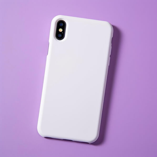 Download White Phone Case on Purple Background Mockups Online ...