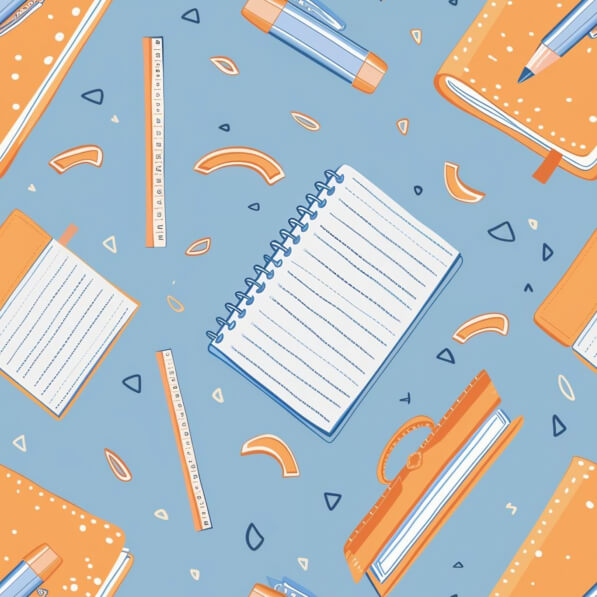 Download Colorful School Supplies Pattern Patterns Online - Creative ...