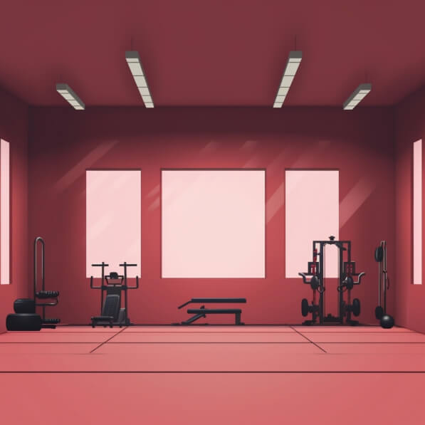 Download Red Gym Room with Exercise Equipment Backgrounds Online ...
