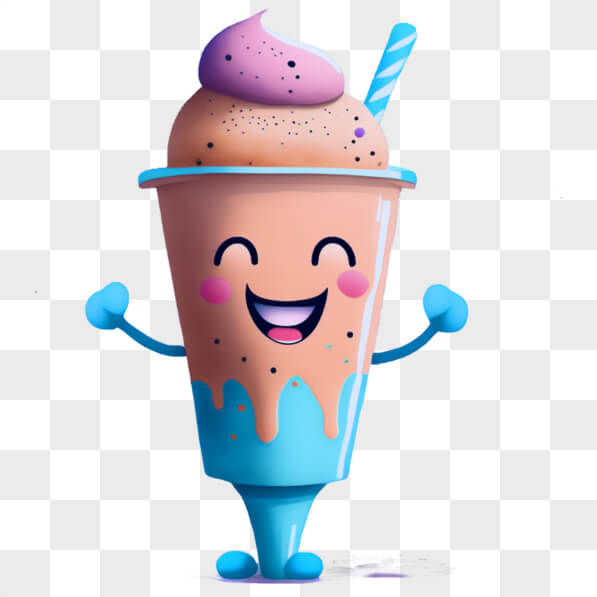 Download Cartoon Character as Ice Cream Shake PNGs Online - Creative ...