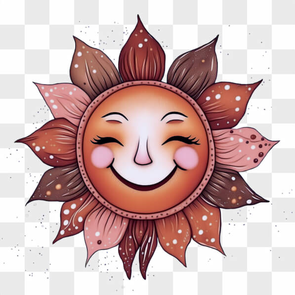 Download Smiling Sun with Flowers PNGs Online - Creative Fabrica