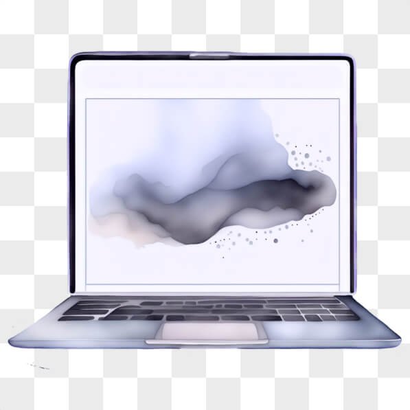 Download Abstract Technology - Laptop Displaying Clouds PNGs Online ...