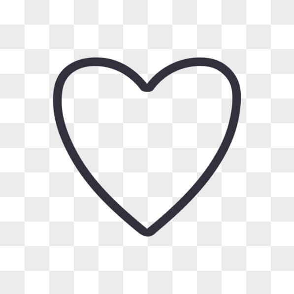 Download Black and White Heart-Shaped Icon PNGs Online - Creative Fabrica
