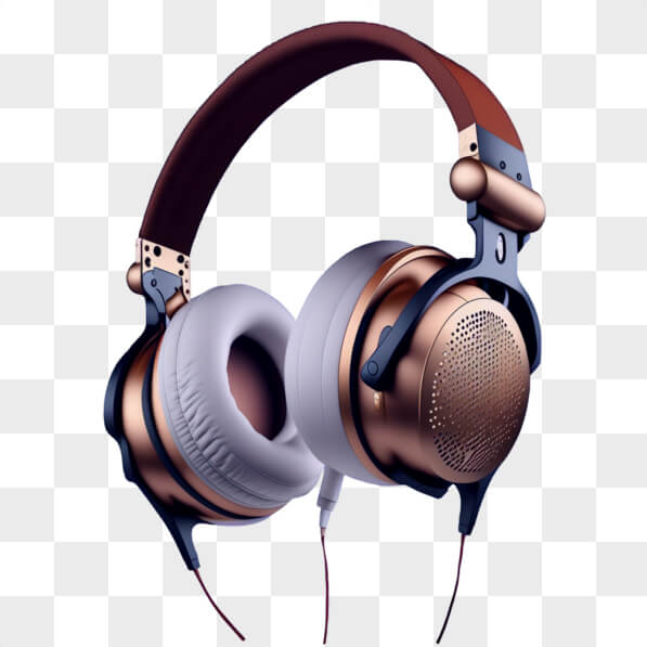 Download Brown and Gold Headphones with Headphone Jack PNGs Online ...