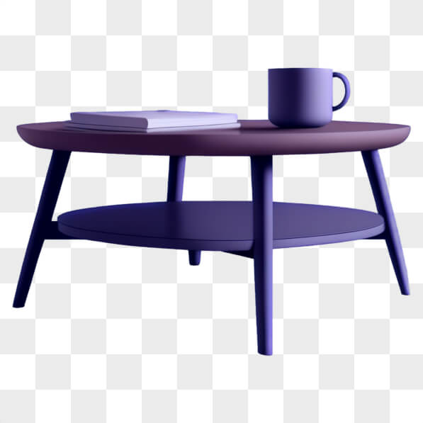 Download Purple Coffee Table with Books and Notebook PNGs Online ...