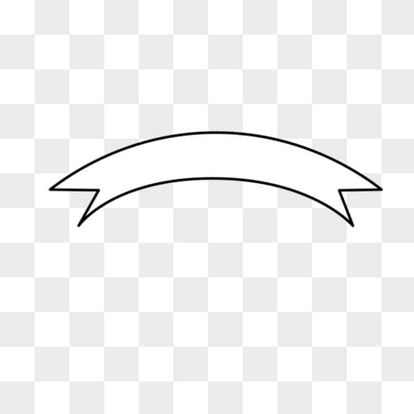 Download Black and White Ribbon Drawing PNGs Online - Creative Fabrica