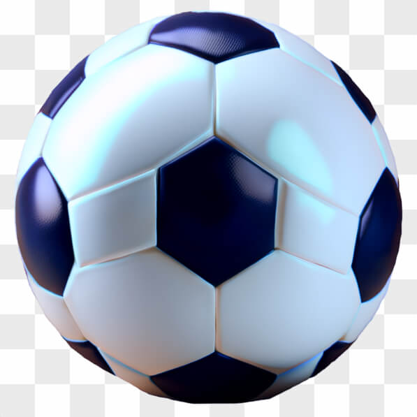 Descarga Balón de Fútbol Azul y Blanco Flotando en el Aire PNGs En ...