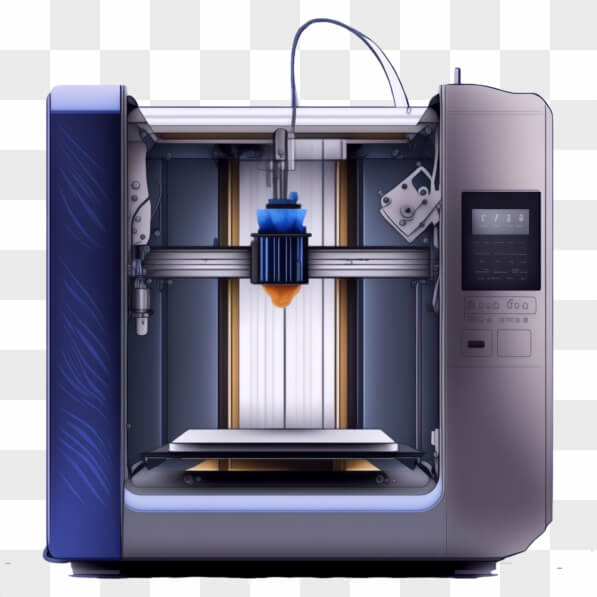 Download Blue 3D Printer for Manufacturing and Prototyping PNGs Online ...