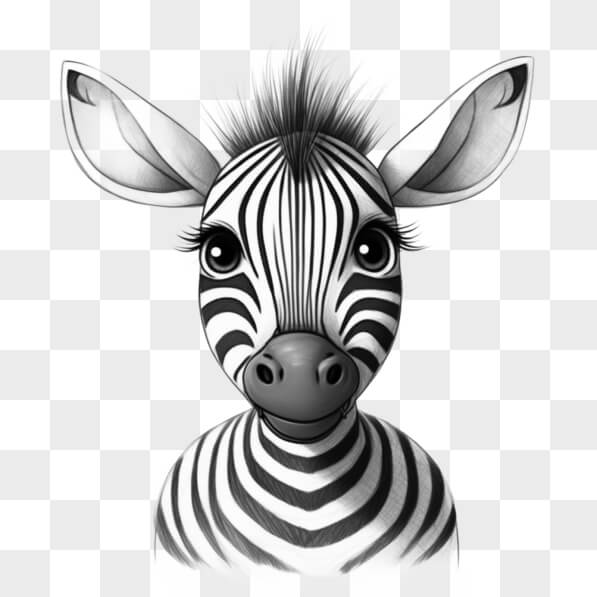 Download Playful Zebra Head Drawing For Learning Sketches Online Creative Fabrica