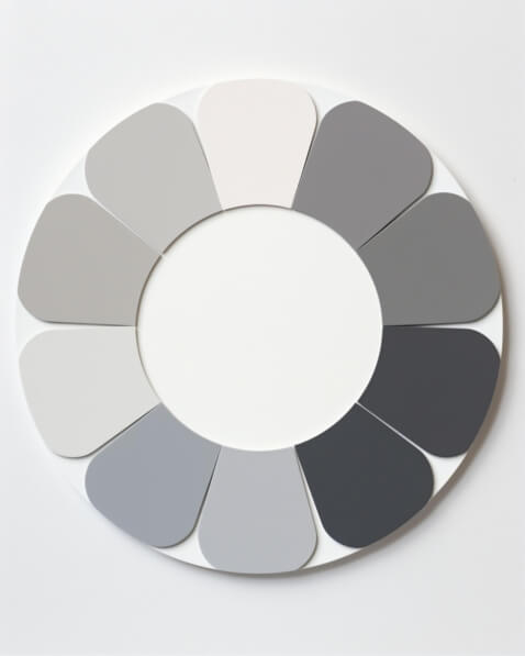 Descarga Círculo de Paletas de Colores Gris, Blanco y Negro Mockups En ...