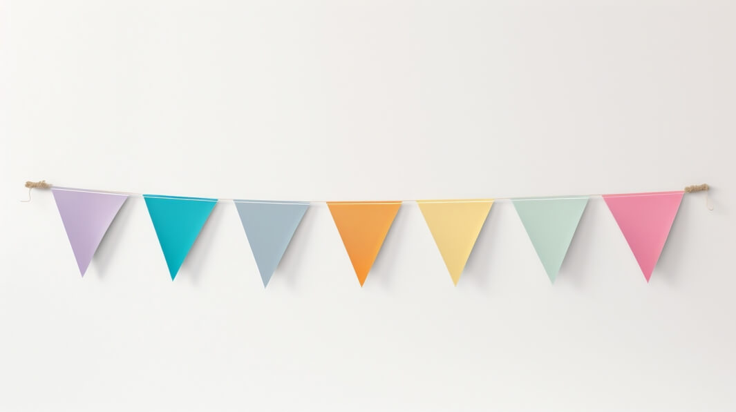 Download Colorful Bunting Flags Mockups Online - Creative Fabrica