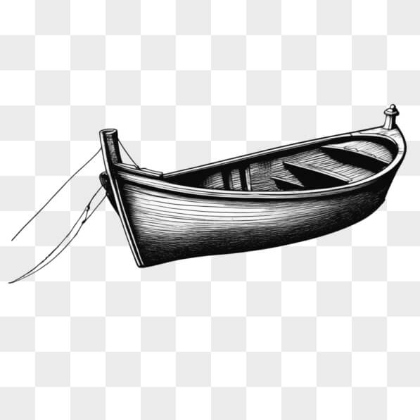 Download Vintage Houten Boot Tekening Schetsen online op Creative Fabrica