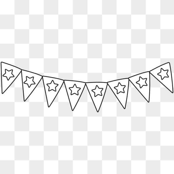 Download Bunting Banner with Stars PNGs Online - Creative Fabrica