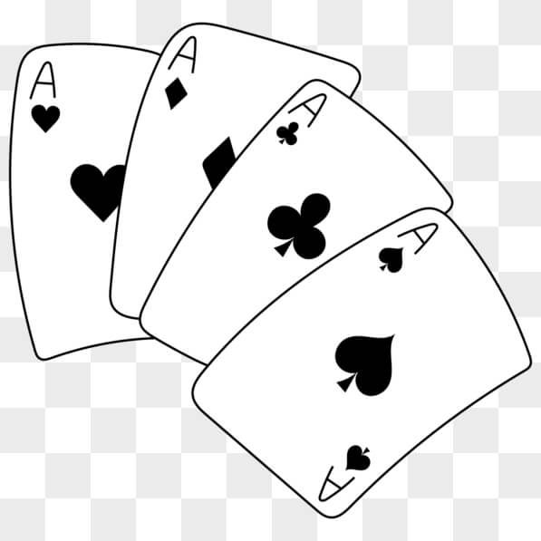 Download Black and White Drawing of Playing Cards PNGs Online ...