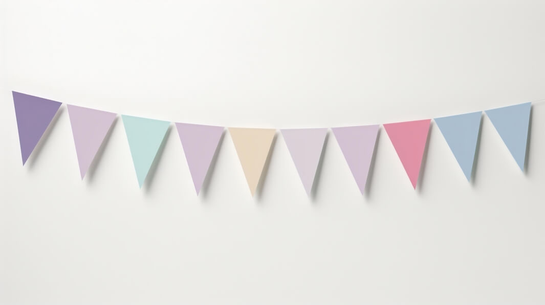 Descarga Banderines de colores pastel para la decoración de eventos ...