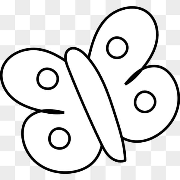 Download Butterfly Coloring Page for Kids PNGs Online - Creative Fabrica