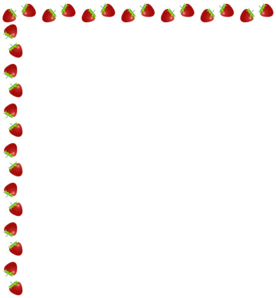 Download Red Strawberry Border Borders & Corners Online - Creative Fabrica