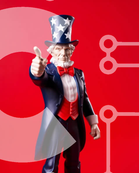 Toy Figure of Uncle Sam: Patriotic Symbol stock photo | Creative Fabrica