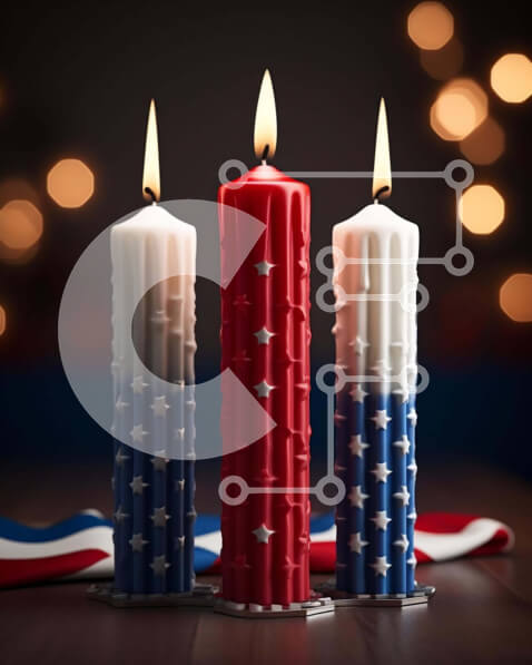 Download Red, White, and Blue Candles for 4th of July Stockphotos ...