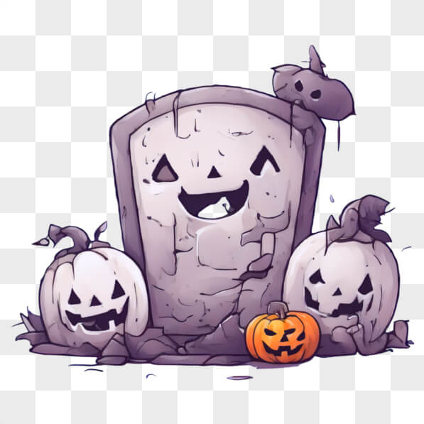 Download Kawaii Halloween Graveyard Decor Kawaii Online - Creative Fabrica