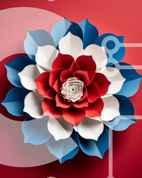 American Flag Paper Flower - Patriotic Symbol stock photo | Creative ...