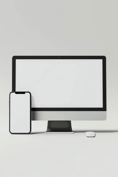 Download White Computer Monitor and Cell Phone Mockups Online ...
