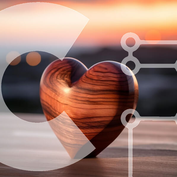 Wooden Heart-Shaped Object Surrounded by Trees stock photo | Creative ...