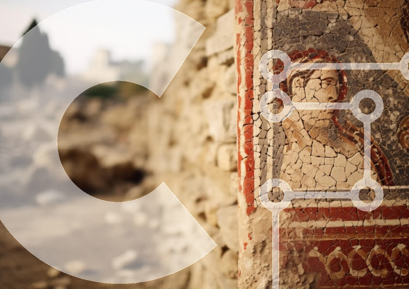 Ancient Roman-Era Painting: Historical Archaeological Site stock photo ...