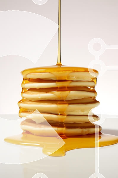 Delicious Stack of Pancakes with Syrups stock photo | Creative Fabrica