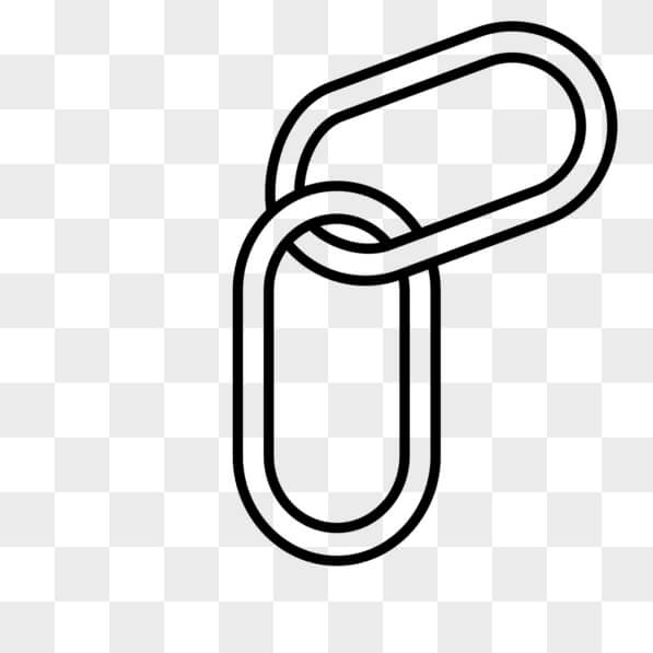 Download Black and White Line Drawing of Connected Chain Links PNGs ...