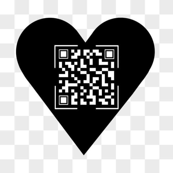 Download Black and White QR Code with Text Overlay PNGs Online ...