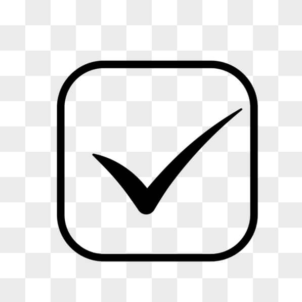 Download Square Black and White Check Mark Icon PNGs Online - Creative ...