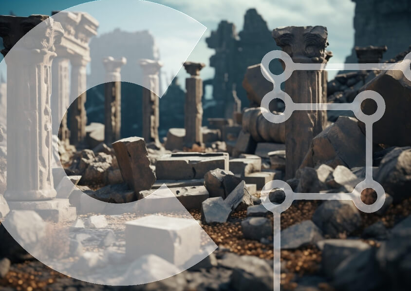 Ancient Ruin 3D Rendering stock photo | Creative Fabrica