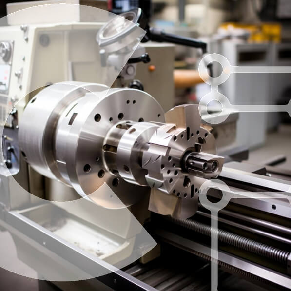 Metal Lathe Machine in an Industrial Setting stock photo | Creative Fabrica