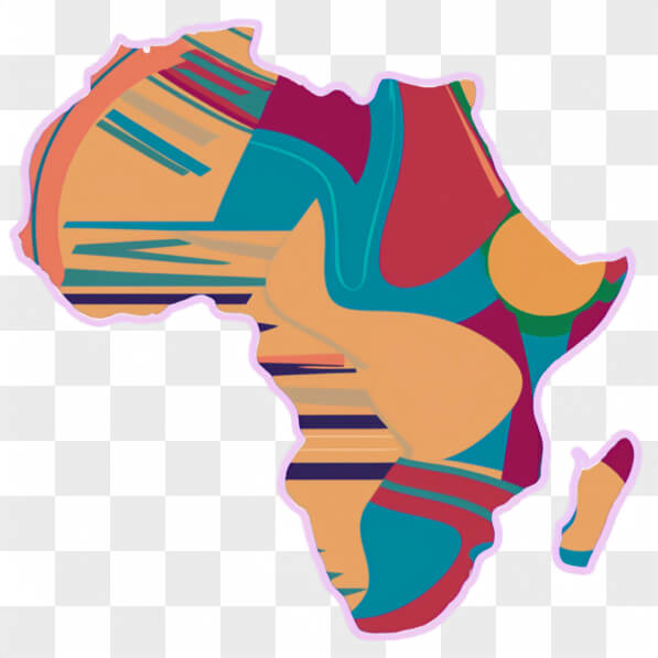 Download Colorful Map of Africa PNGs Online - Creative Fabrica
