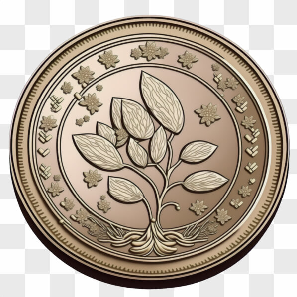 Download Canadian Centennial Gold Coin with Leaves and Tree Branches ...