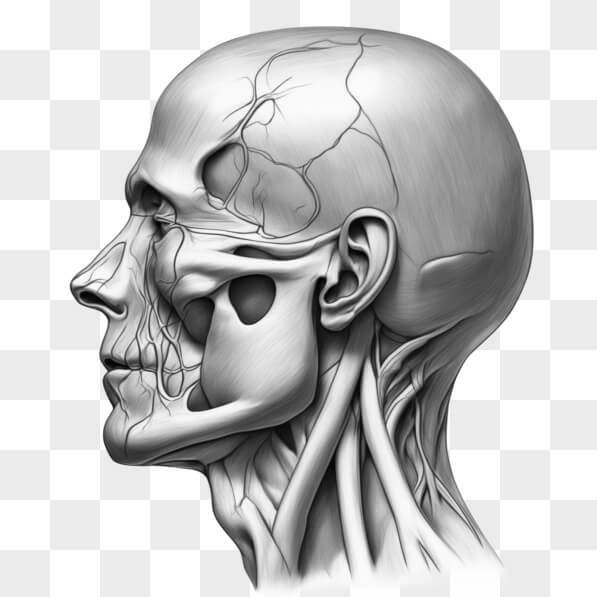 Download Detailed Anatomy of a Man's Head and Neck Sketches Online ...