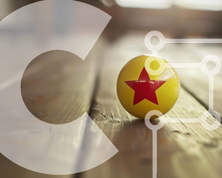 Yellow Ball with Red Star on Wooden Floor stock photo | Creative Fabrica