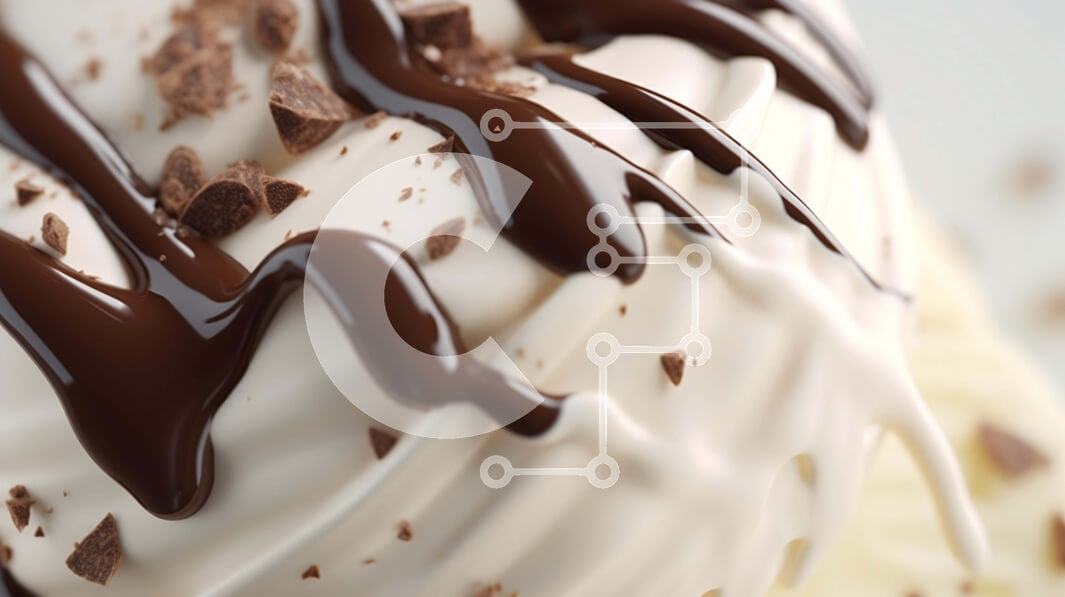 Download Close-up of Ice Cream Dessert with Chocolate Drizzle and ...