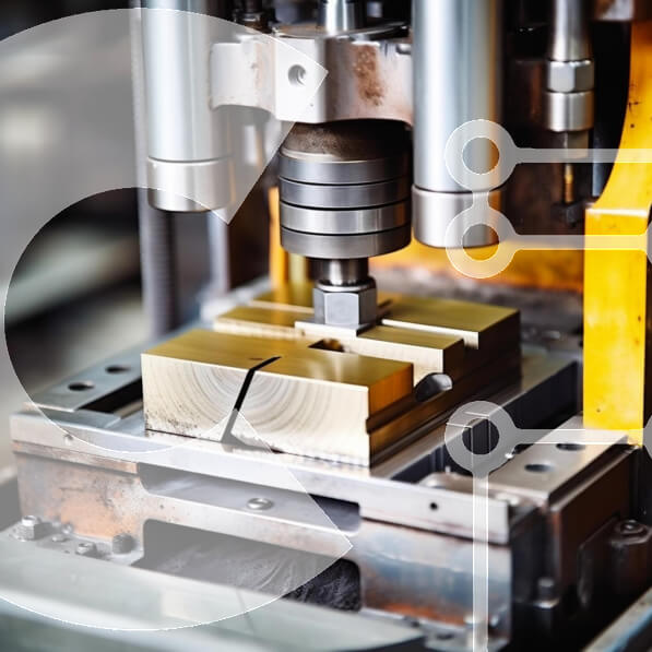 Metal Cutting Machine in Manufacturing Industry stock photo | Creative ...