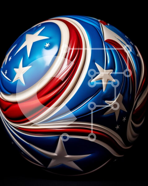 Download Red, White, and Blue Star-Shaped Ball Decoration Stockphotos ...