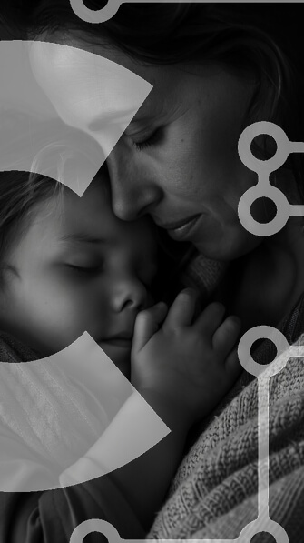 Heartwarming Image of a Woman and Child Snuggling with Blankets stock ...