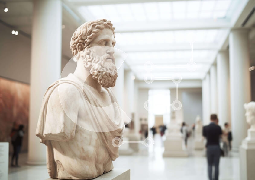 Download Bust of Ancient Greek Philosopher in Art Room Stockphotos ...
