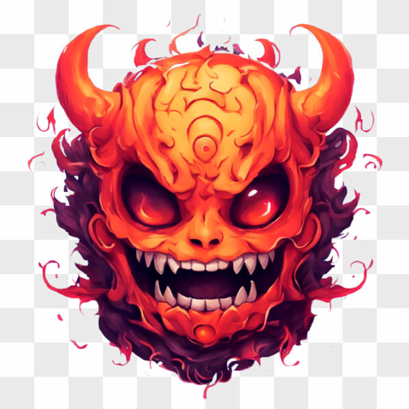 Download Kawaii Orange Demon Head: Dark and Mysterious Artwork Kawaii ...