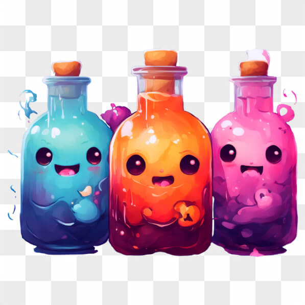 Télécharger Bouteilles Kawaii : adorables bouteilles de style kawaii ...