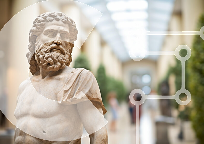 Statue of an Ancient Greek Man in Indoor Setting stock photo | Creative ...