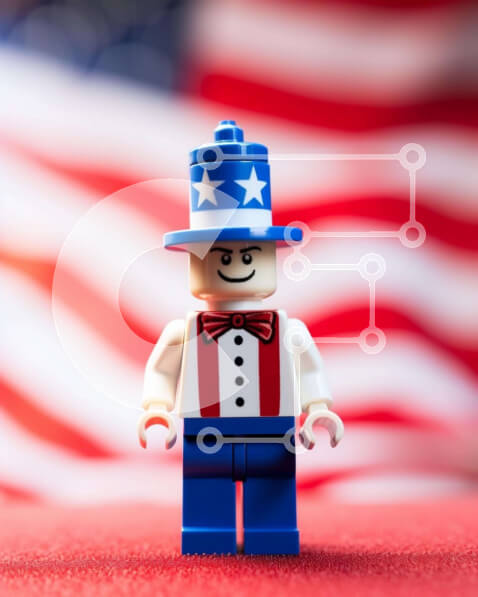 Download Patriotic Lego Figure Celebrating 4th of July Stockphotos ...