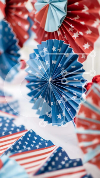 Download Patriotic Paper Fans for 4th of July Celebrations Stockphotos ...
